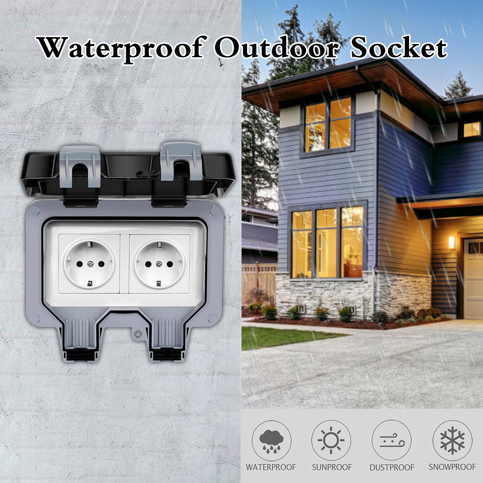 Tool Sets External Socket For Wet Rooms, Surface-Mounted, Protective ...