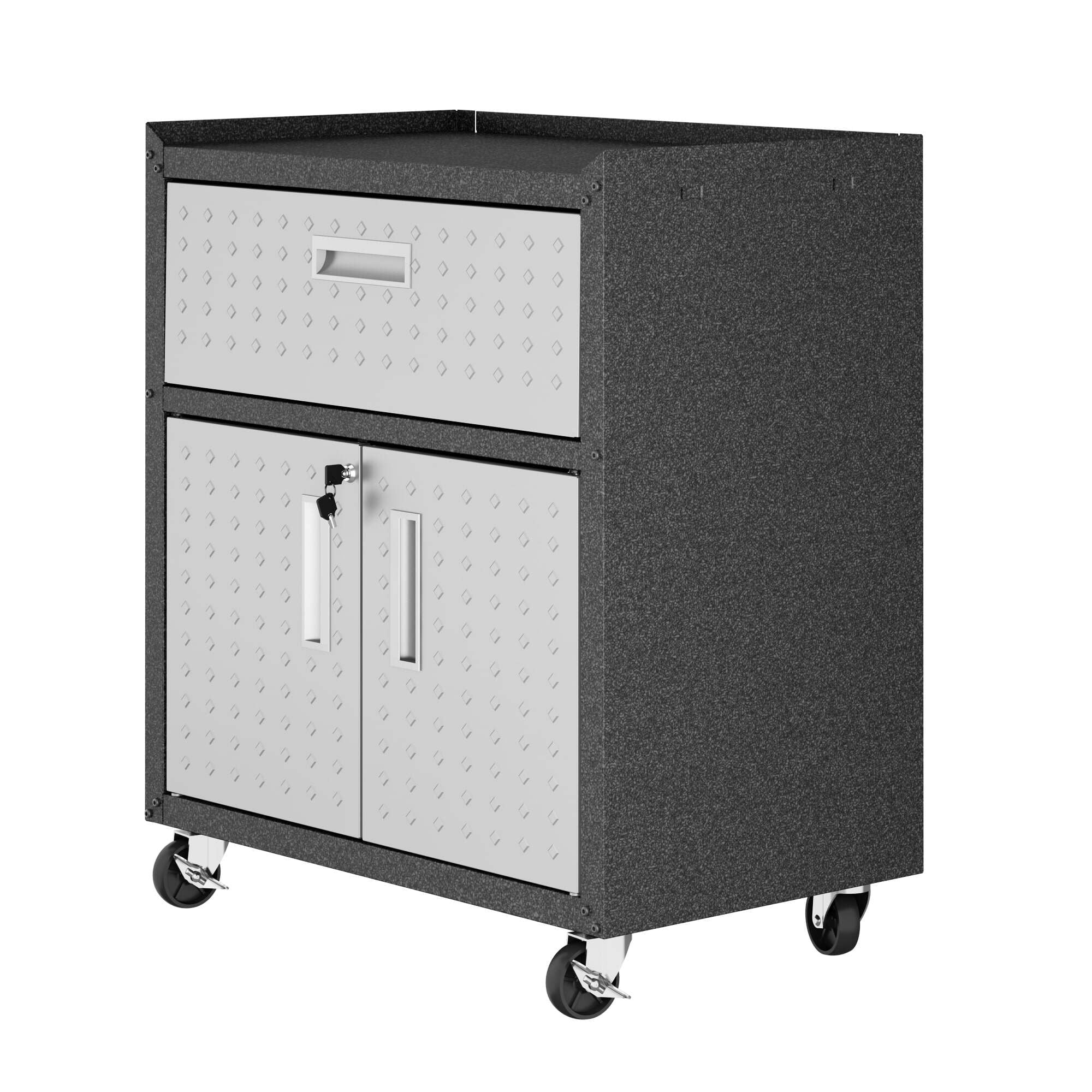 Tool Storage Cabinet Fortress 30" Rolling Garage Cabinet in Dark Gray ...