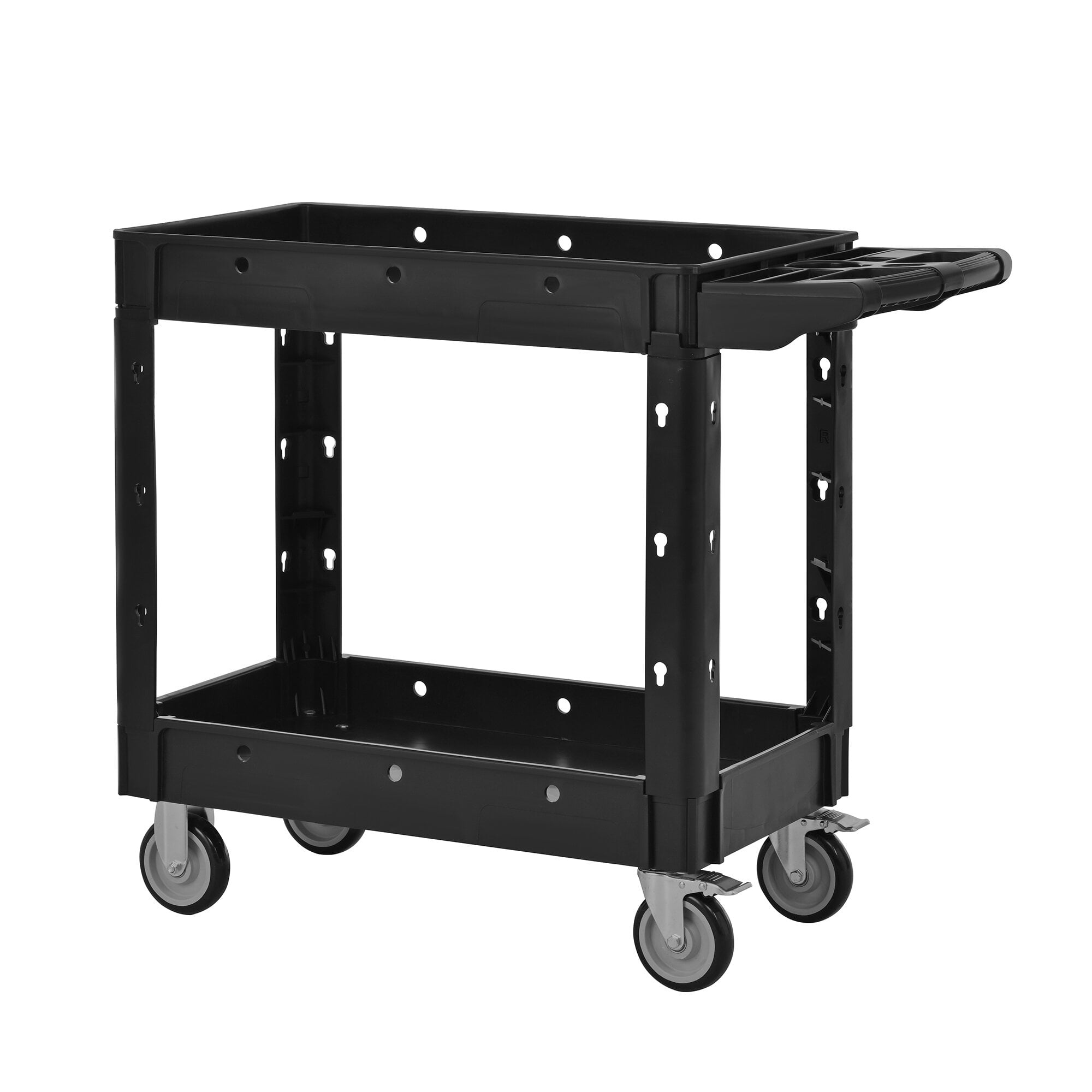 Tool Storage Cart Two-Shelf Utility Cart with Wheels ,600 lbs. Capacity ...
