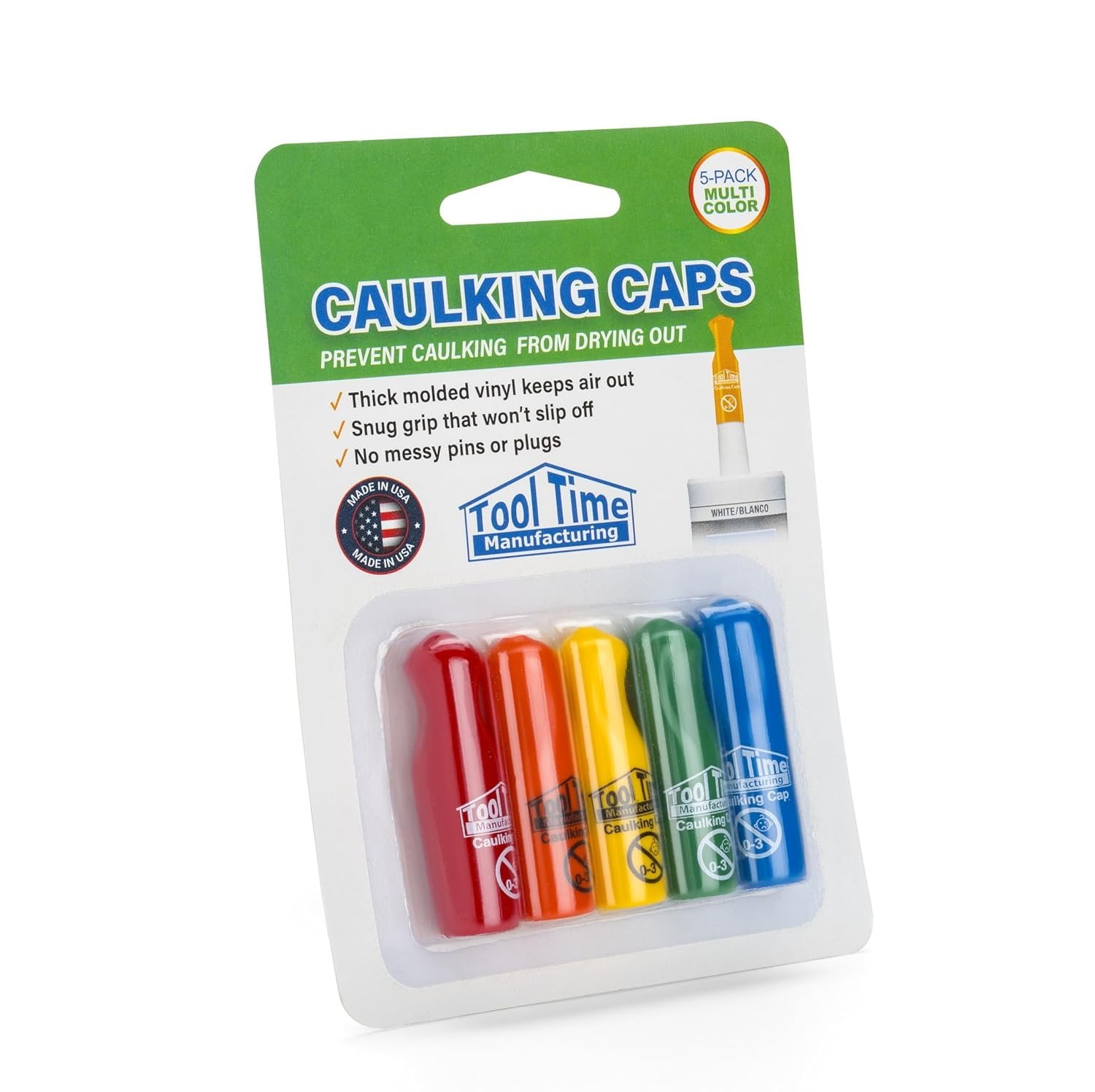 Tool Time Multi-Color Vinyl Caulking Cap 5-Pack - Walmart.com