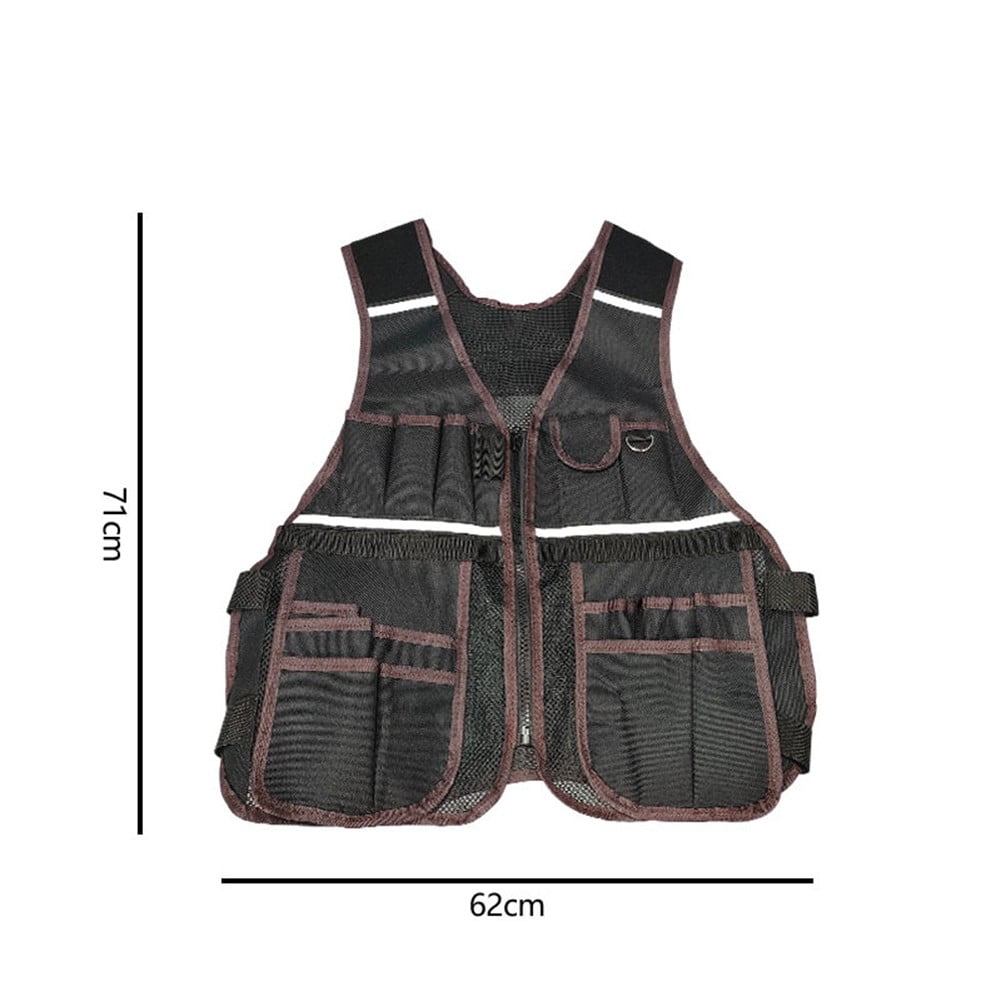 Tool Vest Electrician Work Vest w Pockets construction site Vest for ...