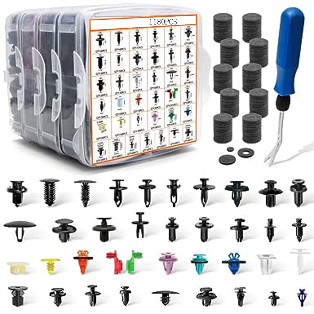 Tool kit,Push Pin Clip With Remover 38 Sizes 1281pcs Car Retainer Clip ...