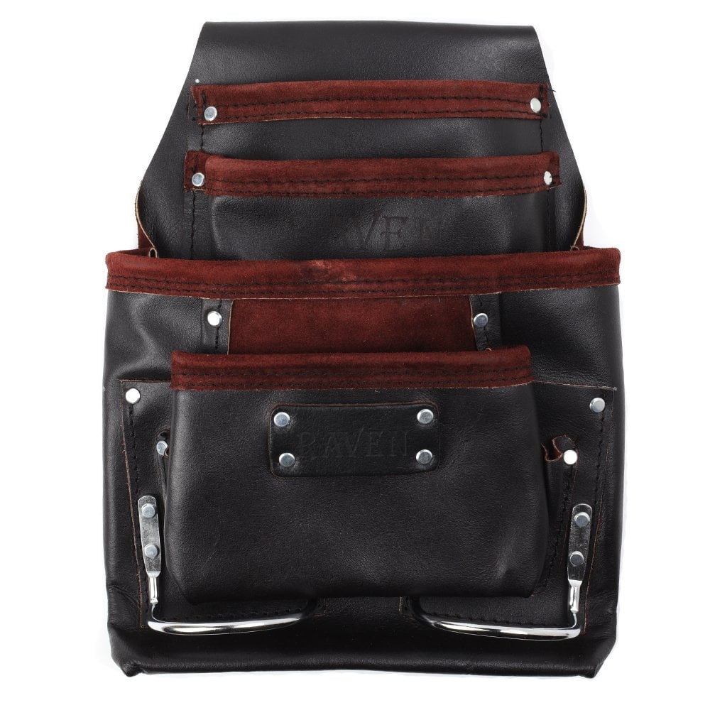 ToolTreaux 10 Pocket Oil Tanned Leather Tool Pouch for Woodworking ...