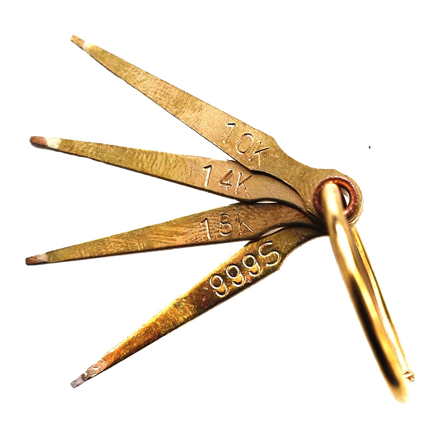 ToolTreaux 10k 14k 18k 999S Silver and Gold Testing Kit Needles on Key ...