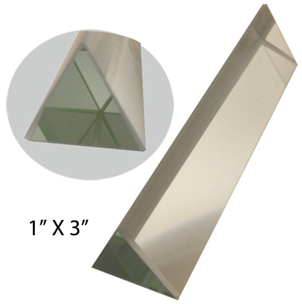 ToolUSA 1" X 3" Optical Glass Triangular Prism For Educational Or ...