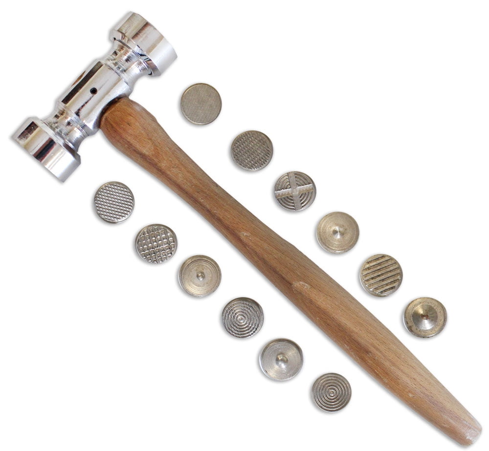 ToolUSA 10" (25.4 cm) Texturing Hammer | 12 Interchangeable Patterns ...