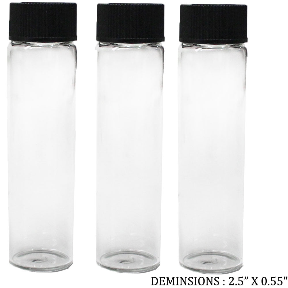 ToolUSA 100 Pc. Glass Vials | 2-3/8" (6 cm) x 0.55" (1.4 cm) | Clear ...
