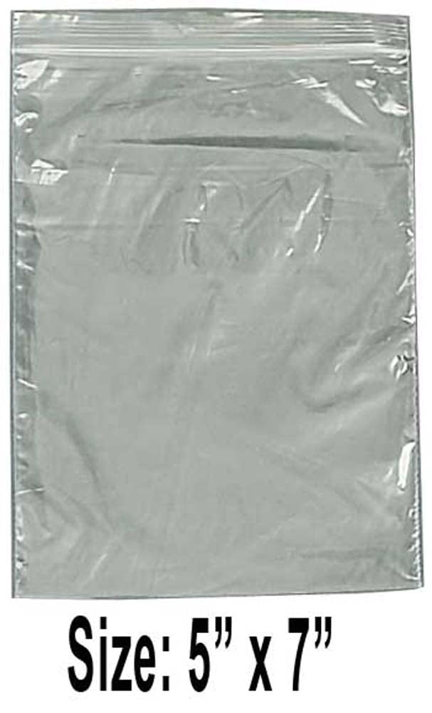 ToolUSA 1000 Count Plastic Resealable Bags | 5"x7" (12.7 cm x 17.8 cm ...