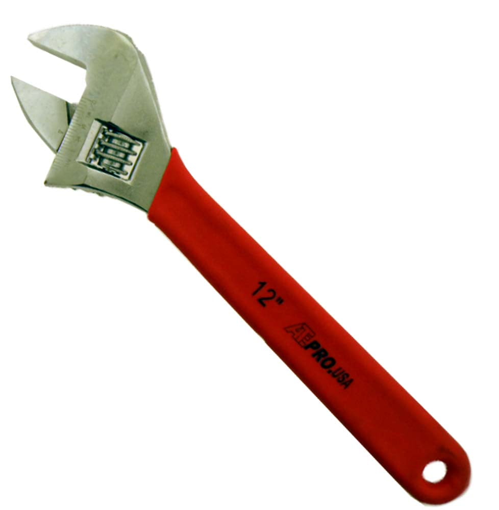 ToolUSA 12" (30.5 cm) Adjustable Wrench | 1.5" (3.8 cm) Jaw Opening ...