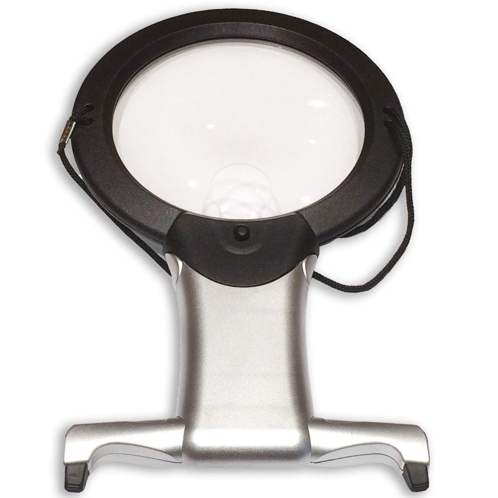 ToolUSA 2.25X / 5X Dual-Magnification Magnifier | Lighted 4" (10.2 cm ...