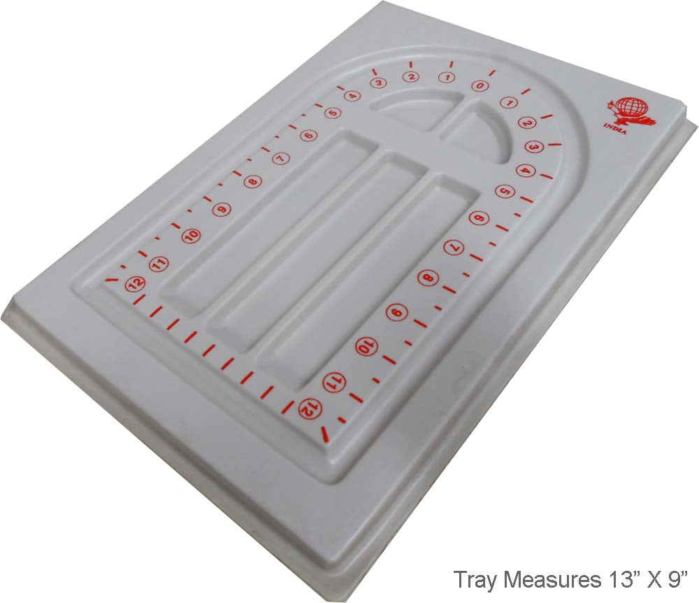 ToolUSA (2 Pack) Grey Beading Tray | Sturdy Plastic | 9" x 13" (22.9 cm ...