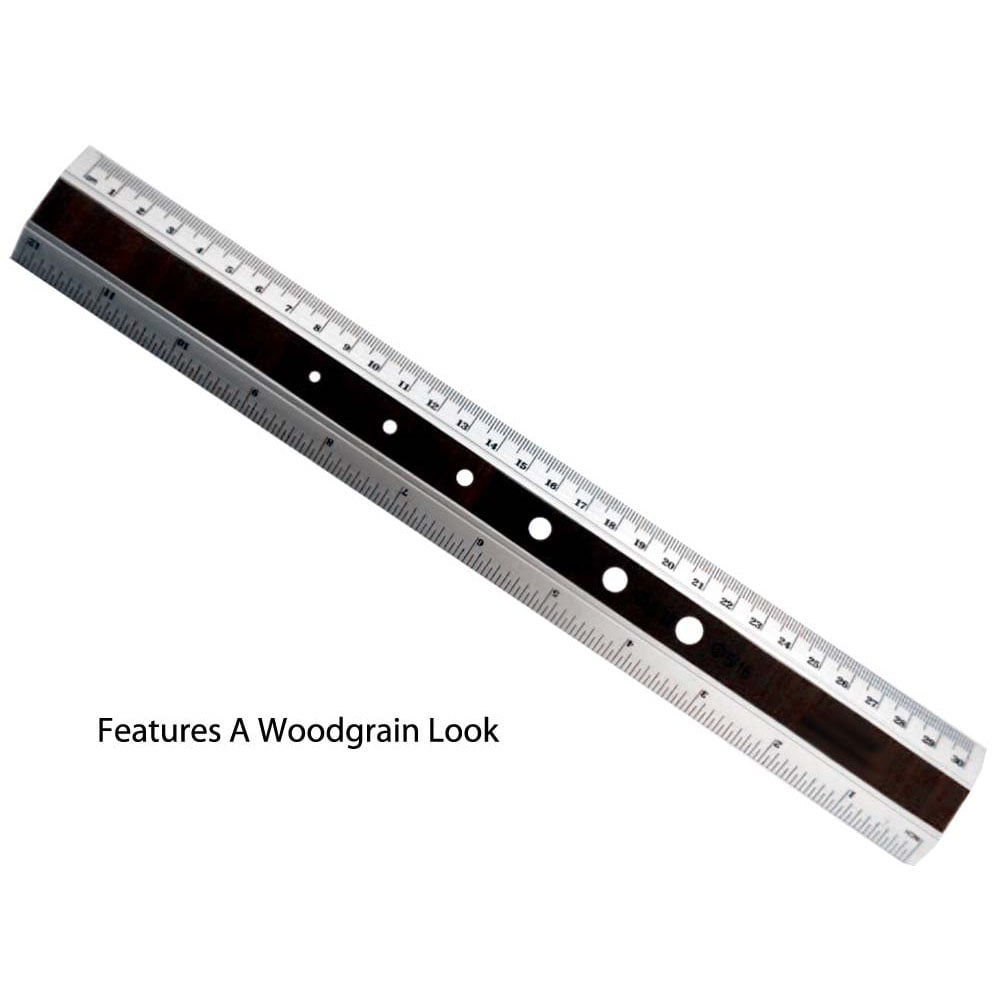 ToolUSA (2 Pack) Precise 12" (30.5 cm) Aluminum Ruler | Dual-Scale in ...