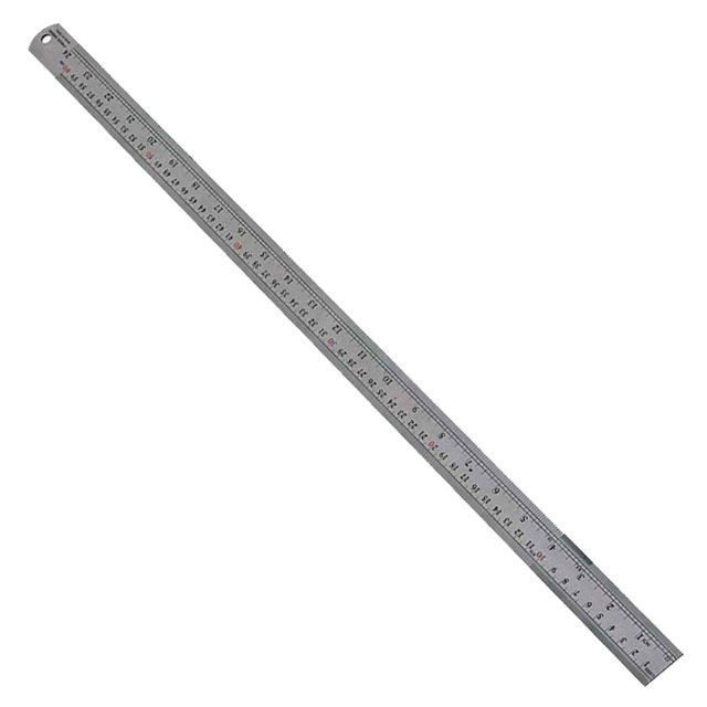 ToolUSA 24" (600mm) Precision Dual-Scale SAE/Metric Stainless Steel ...