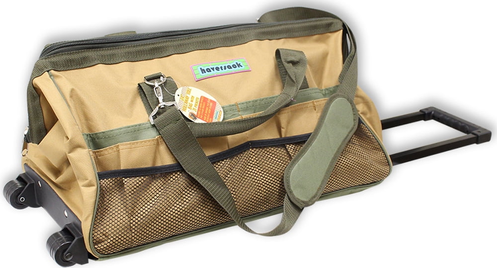 ToolUSA 24" Rolling Tool Bag | 21 Total Pockets | Durable 600D Oxford ...