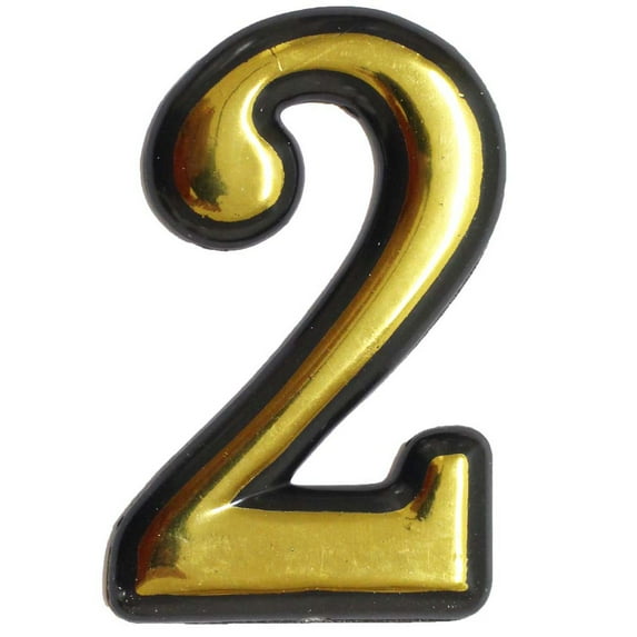 ToolUSA 3-7/8" (9.8 cm) Gold-Tone Plastic No. 2 | Self-Adhesive | House ...