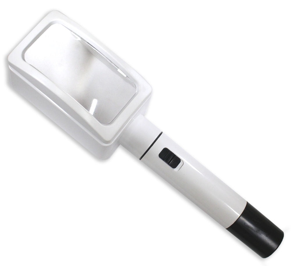 ToolUSA 4" x 2" Illuminated Magnifier | 3X Power | Swivel Lens Feature ...