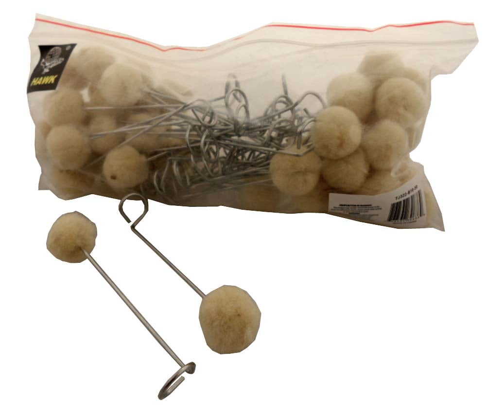 ToolUSA 50 Piece Bag of 1 Inch Wool Ball Dauber Applicators for Various ...