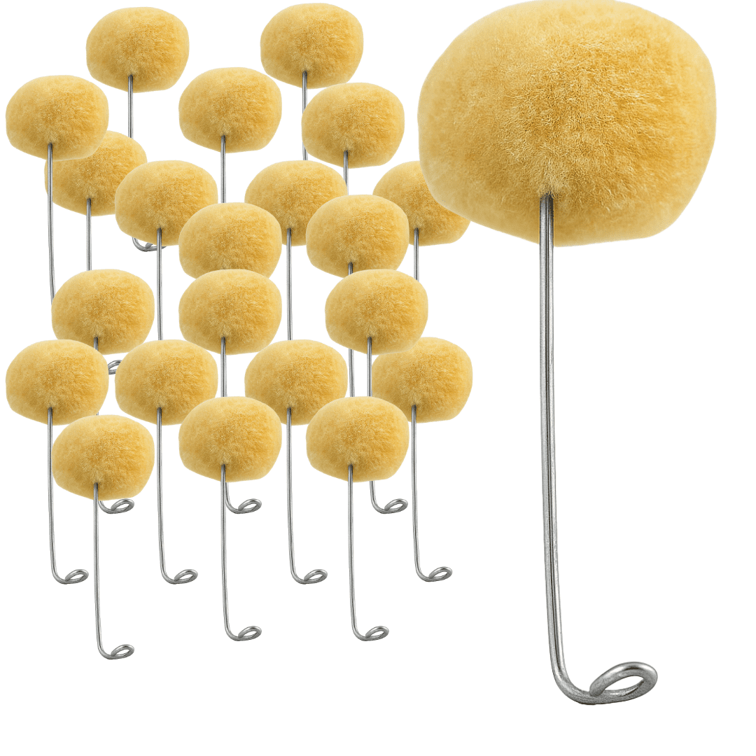 ToolUSA 50 Piece Bag of 1 Inch Wool Ball Dauber Applicators for Various ...