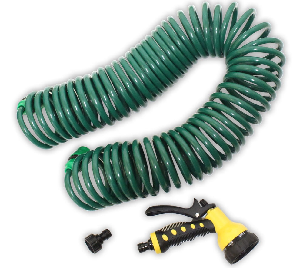 ToolUSA 50 ft Auto Coil Water Hose | Lightweight Design | Ultimate ...