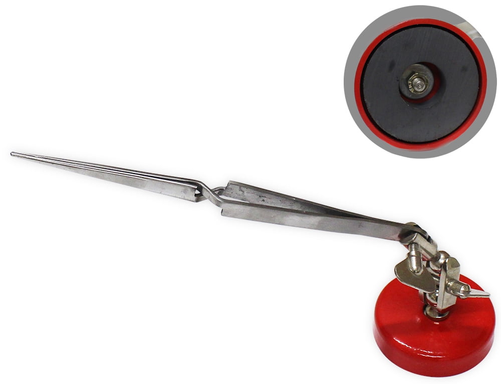 ToolUSA 6" (15.2 cm) Helping Hand Locking Tweezers | 2 Flexible Swivel ...