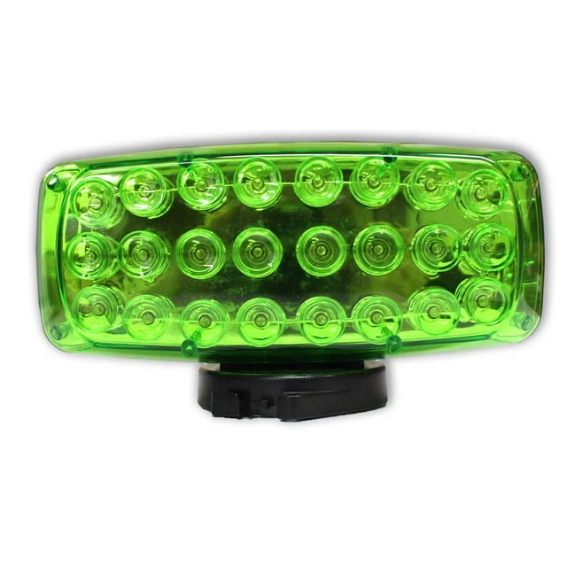 ToolUSA 7" (17.8 cm) Green LED Safety Light | 24 Ultra-Bright LEDs ...