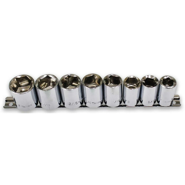 ToolUSA 9 Piece Shallow Socket Set | Drop-Forged, Chrome-Plated Steel ...