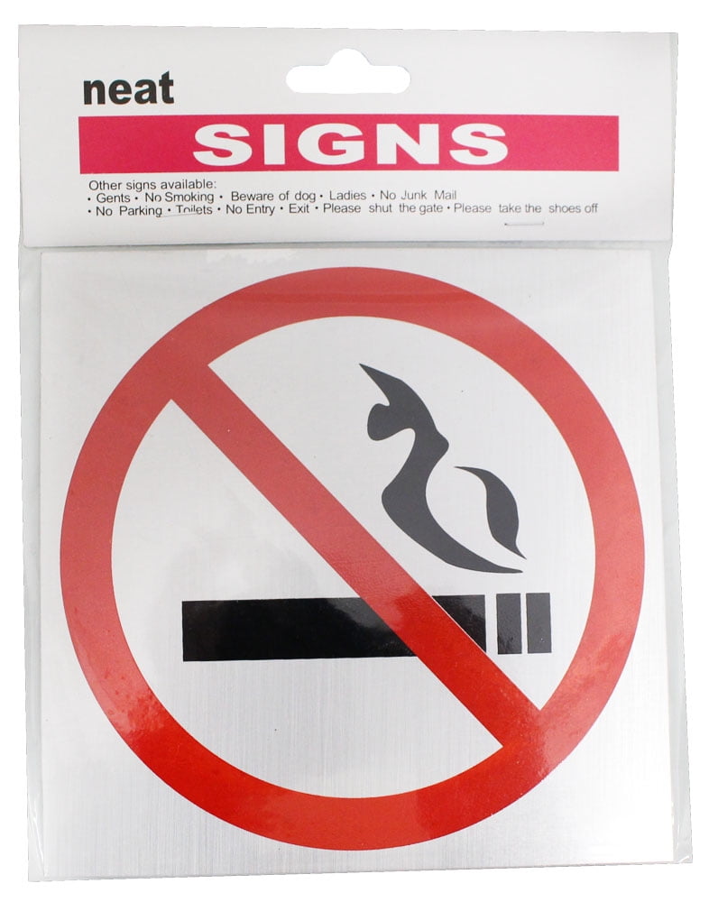 ToolUSA "No Smoking" Aluminum Sign | Wordless Graphic | 5.5" Square ...