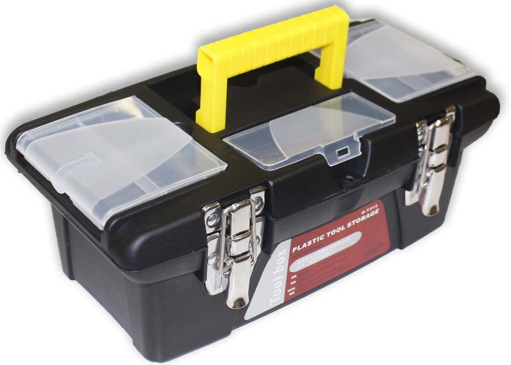 ToolUSA Plastic Tool Box | 13 x 6 x 5 inches (33 cm x 15.24 cm x 12.7 ...
