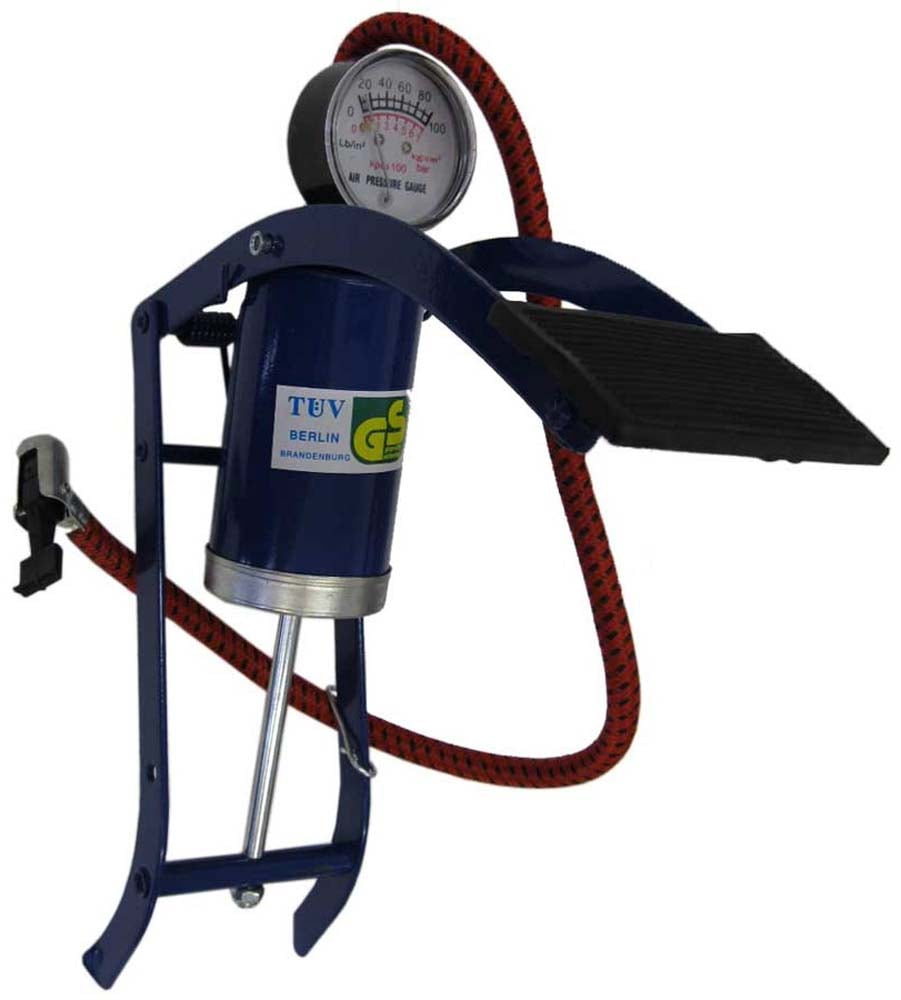 ToolUSA Portable Foot Pump Tire Inflator | 8.5" Stand, 19" Hose | 3" X ...