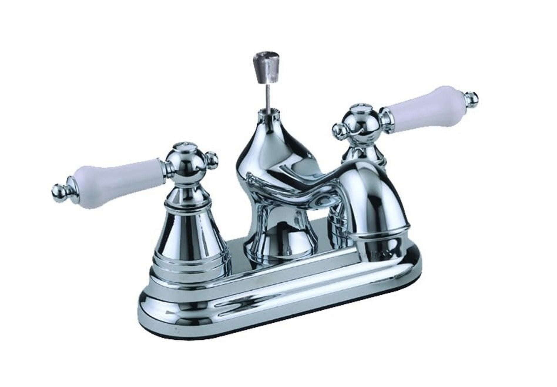 Toolbasix PF4232 Lavatory Faucet, Non-Metal Acrylic, Two Handle, Chrome ...