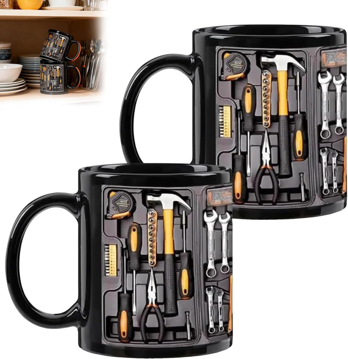 Toolbox Coffee Mug, Funny Mechanic Tool Mugs, Ceramic Tool Box Tea Cup ...
