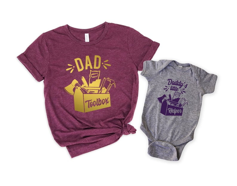 Toolbox Dad Shirt, Father Son Matching, Mechanic Dad, Builder Dad ...