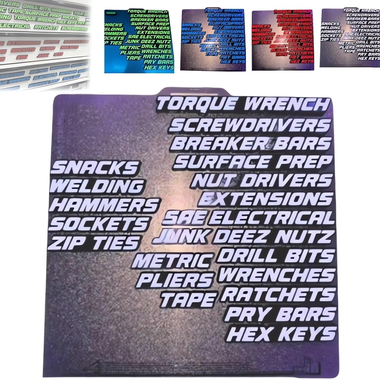 Toolbox Drawer Tags 2026 Upgrade 3D Magnetic Tool Box Labels Reusable ...