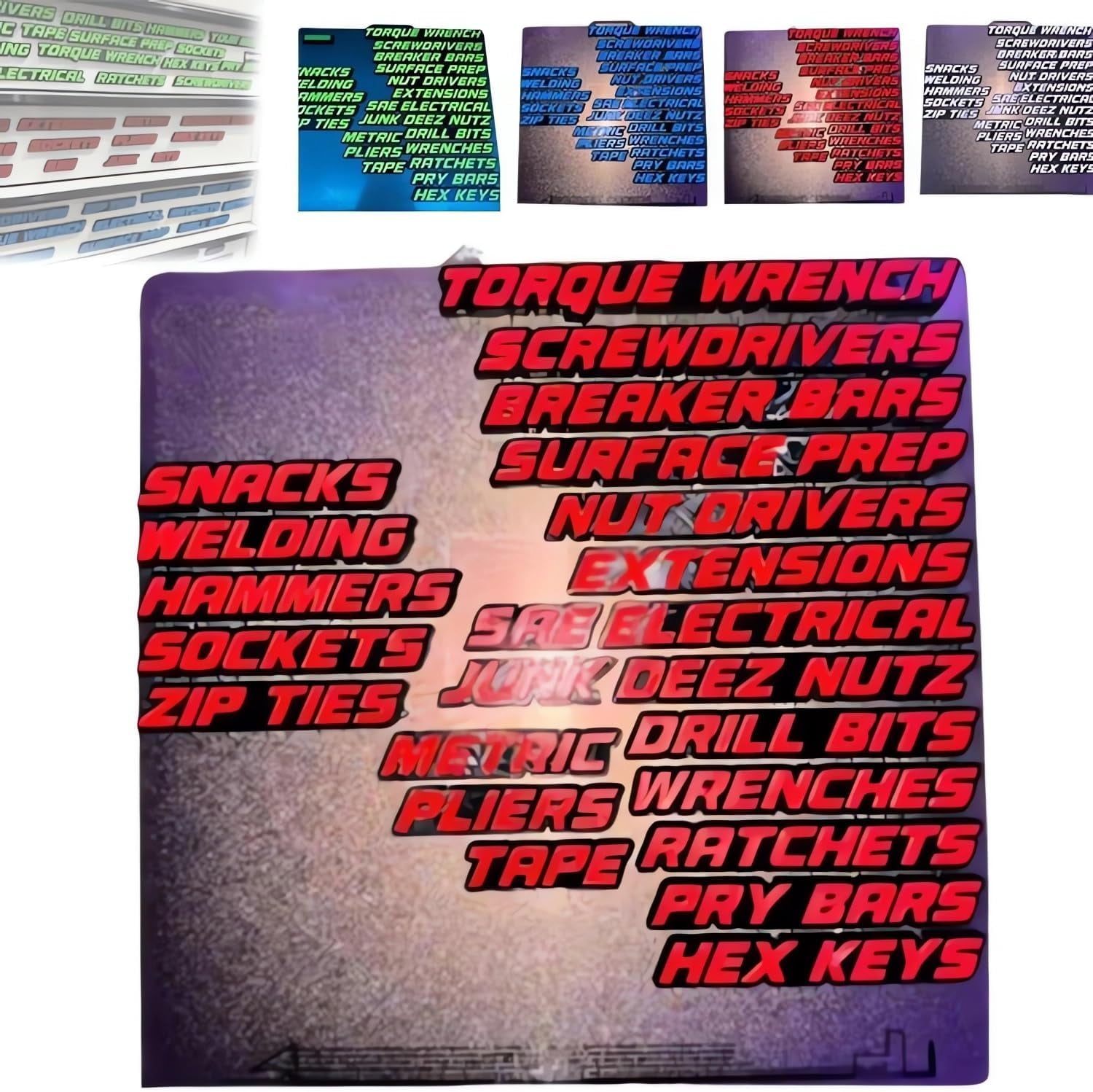 Toolbox Drawer Tags 2026 Upgrade 3D Magnetic Tool Box Labels Reusable ...