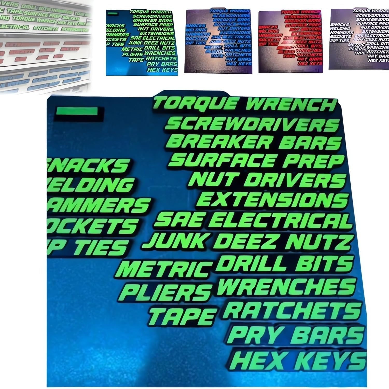 Toolbox Drawer Tags 2026 Upgrade 3D Magnetic Tool Box Labels Reusable ...