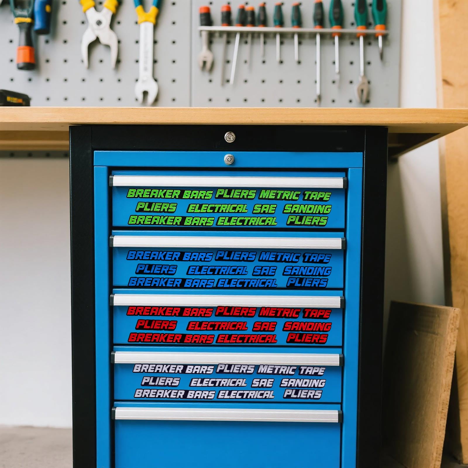 Toolbox Drawer Tags,23 Pieces 3D Magnetic Tool Box Labels-Reusable ...