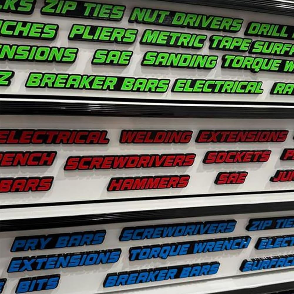 Toolbox Drawer Tags, 3D Magnetic Tool Box Labels, 22PCS Reusable ...
