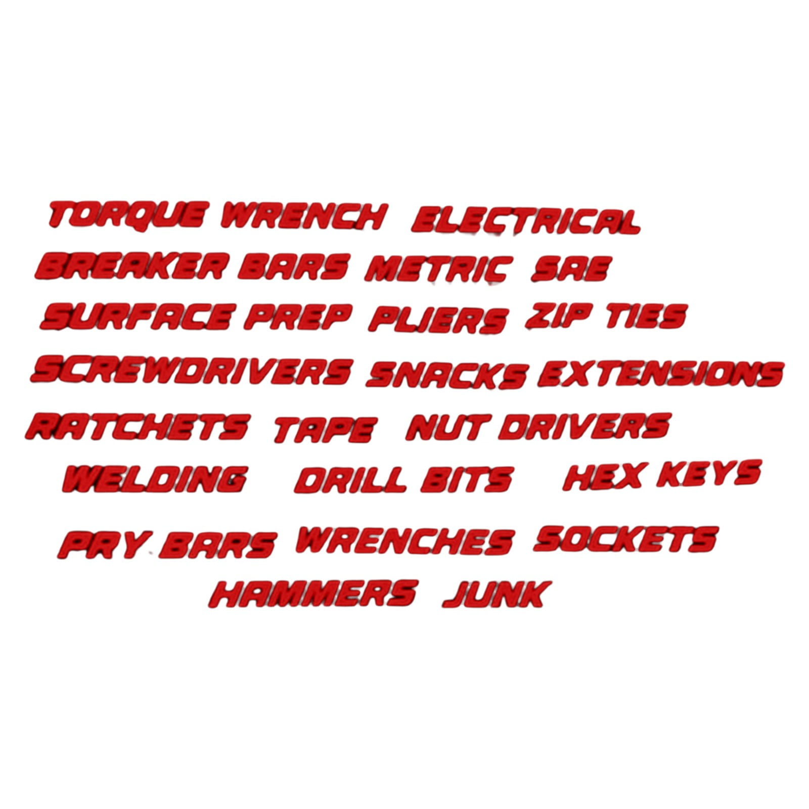 Toolbox Drawer Tags, 3D Magnetic Tool Box Labels, 23PCS Reusable ...