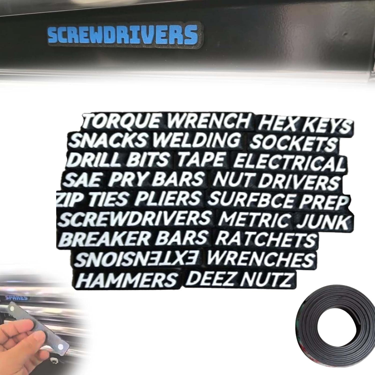 Toolbox Drawer Tags, 3D Magnetic Tool Box Labels, Reusable Toolbox ...