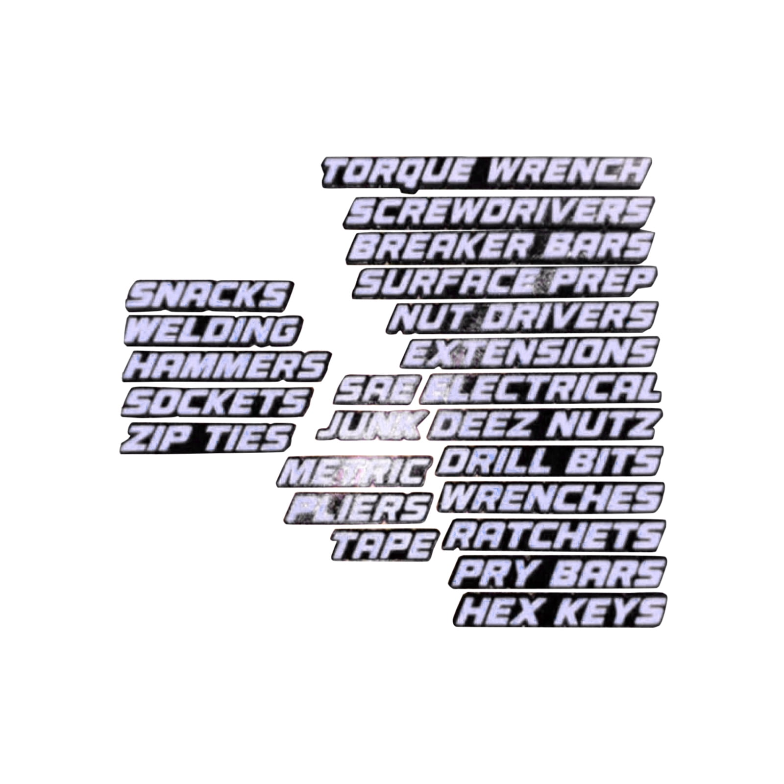 Toolbox Drawer Tags 3D Tool Box Organizer Labels Mini Reusable Toolbox ...