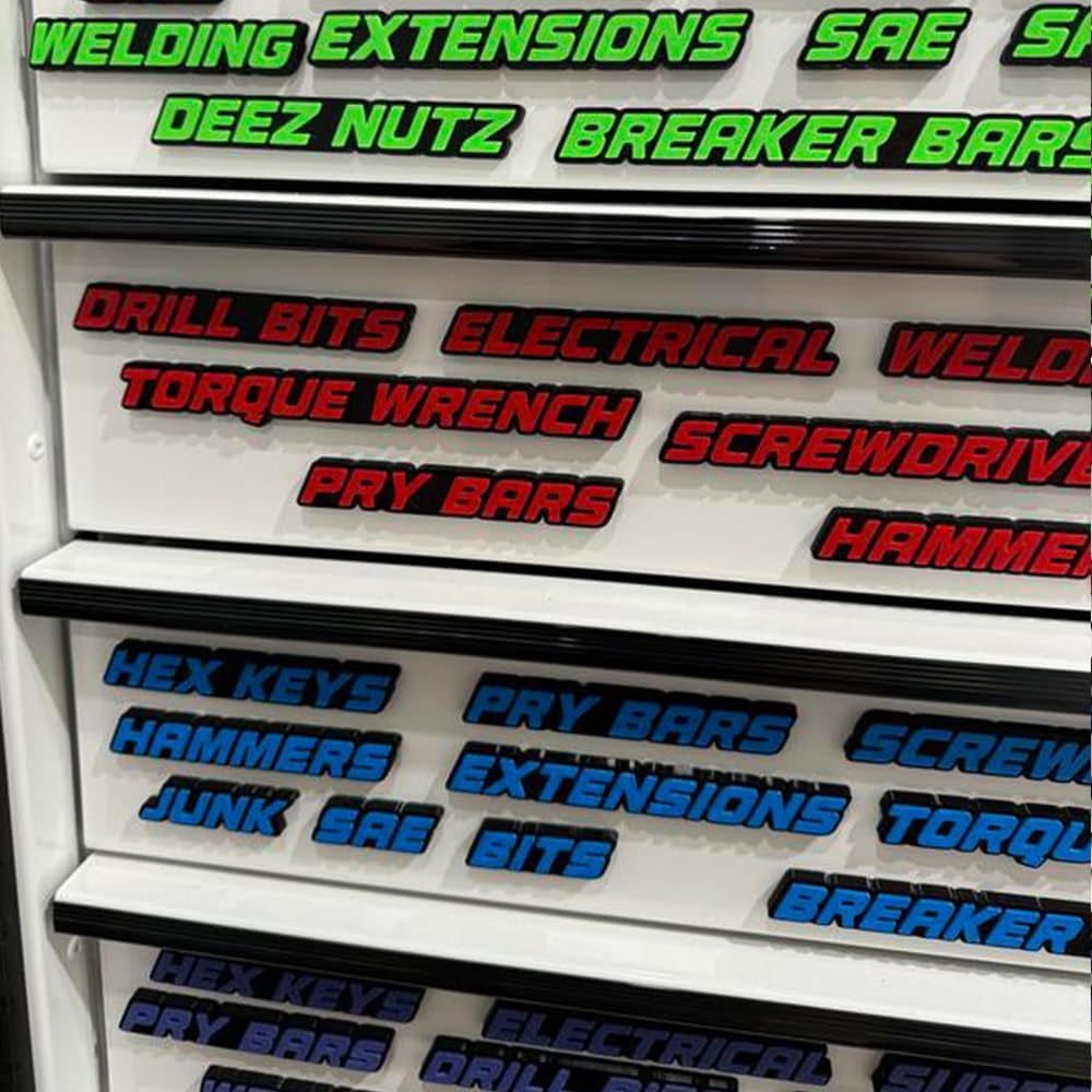 Toolbox Drawer Tags, Tool Accessories for Tool Box Drawers, Toolbox ...