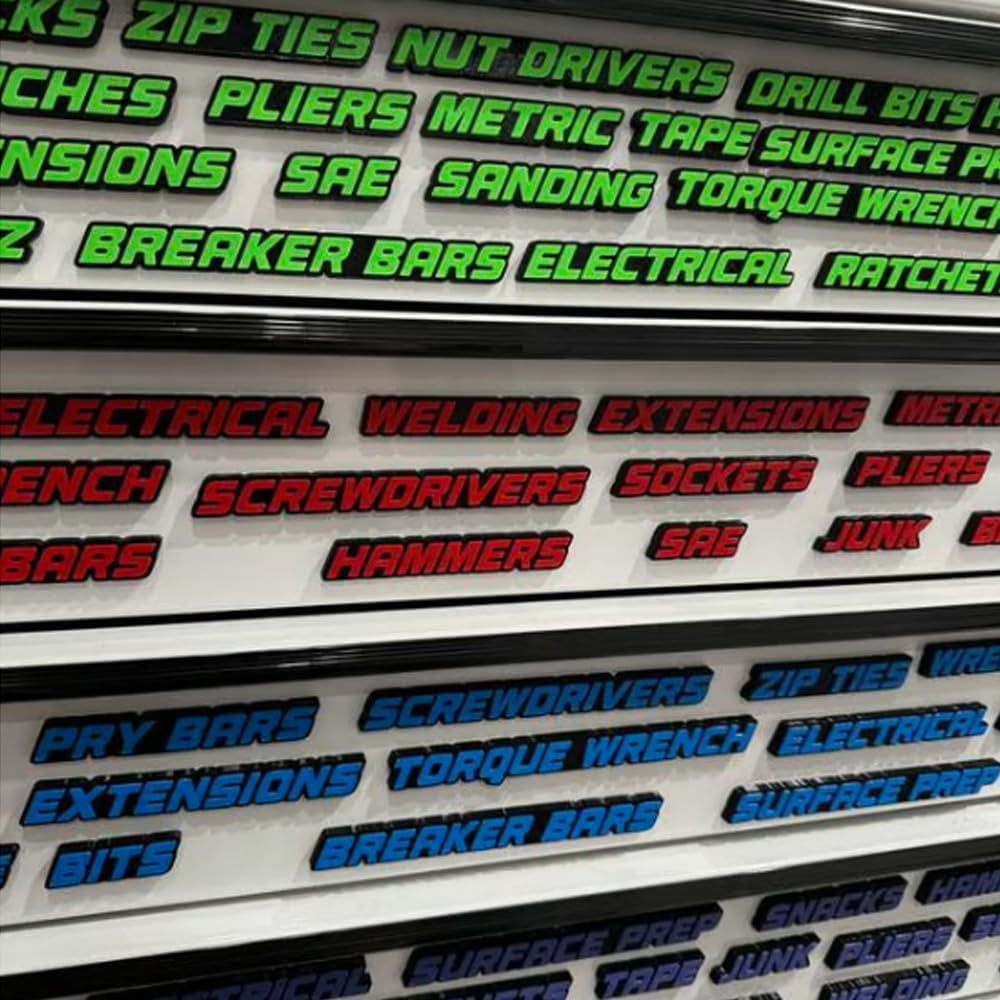 Toolbox Drawer Tags, Tool Accessories for Tool Box Drawers, Toolbox ...