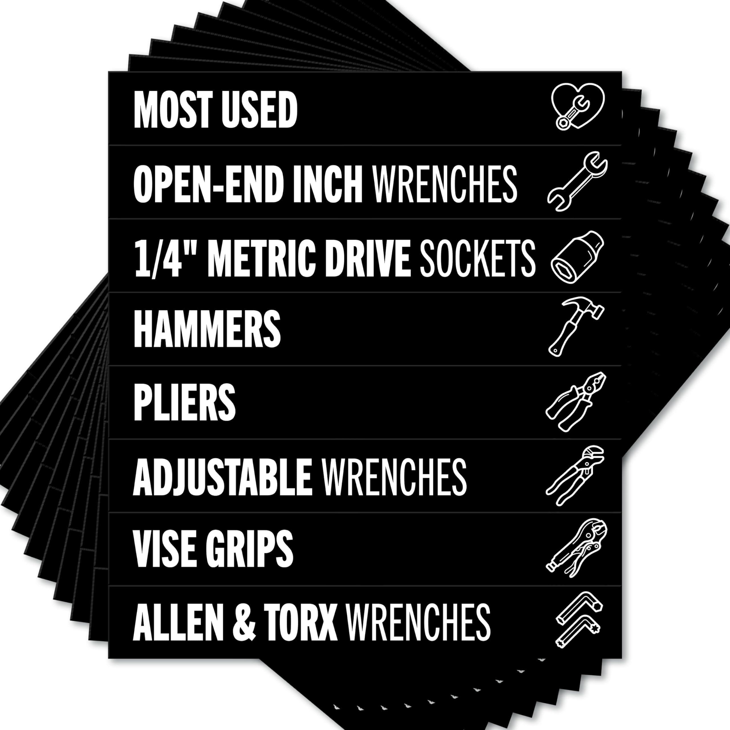 Toolbox Organization Magnetic Labels - 84 Large, Tool Chest Organizer ...