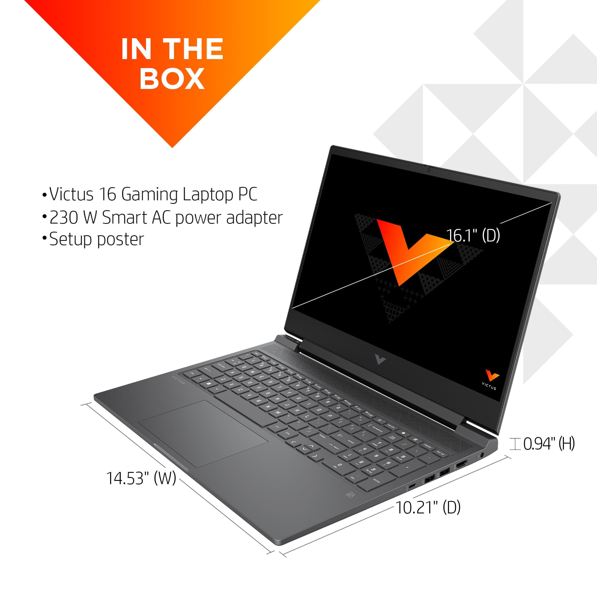 HP Victus 16-r000 Laptop (2023) | 16" 1920x1080 FHD | Core i5 - 13500H - 512GB SSD Hard Drive ...