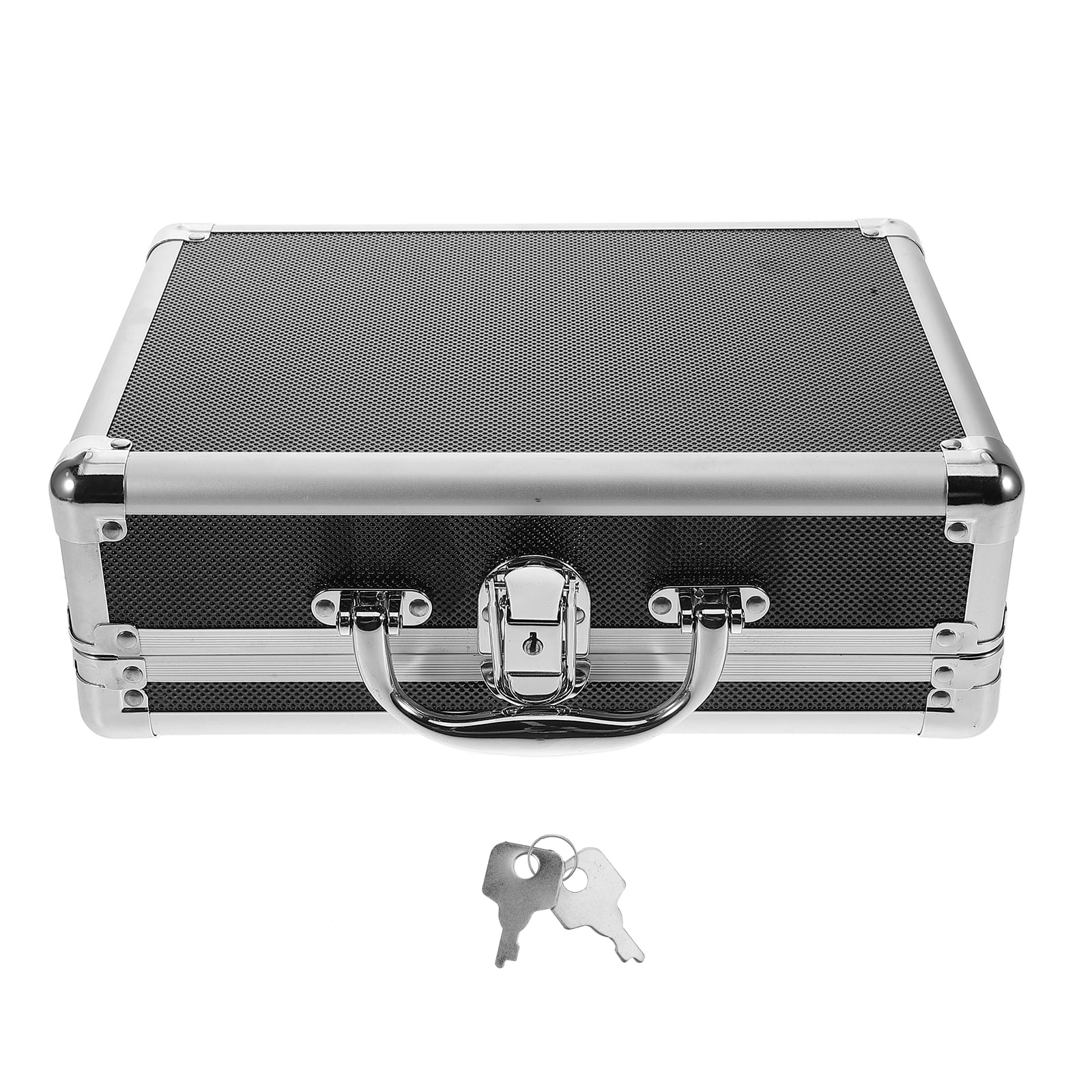 Toolbox Small Hard Case with Foam Aluminum Briefcase Silver - Walmart.com