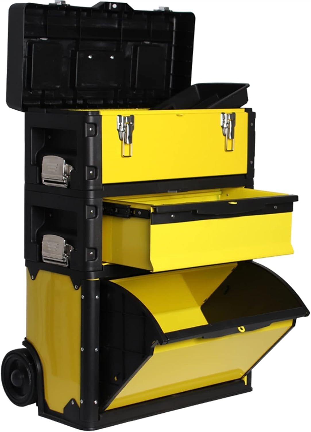 Toolbox Tool Case Household Large Storage Portable Steel and Plastic ...