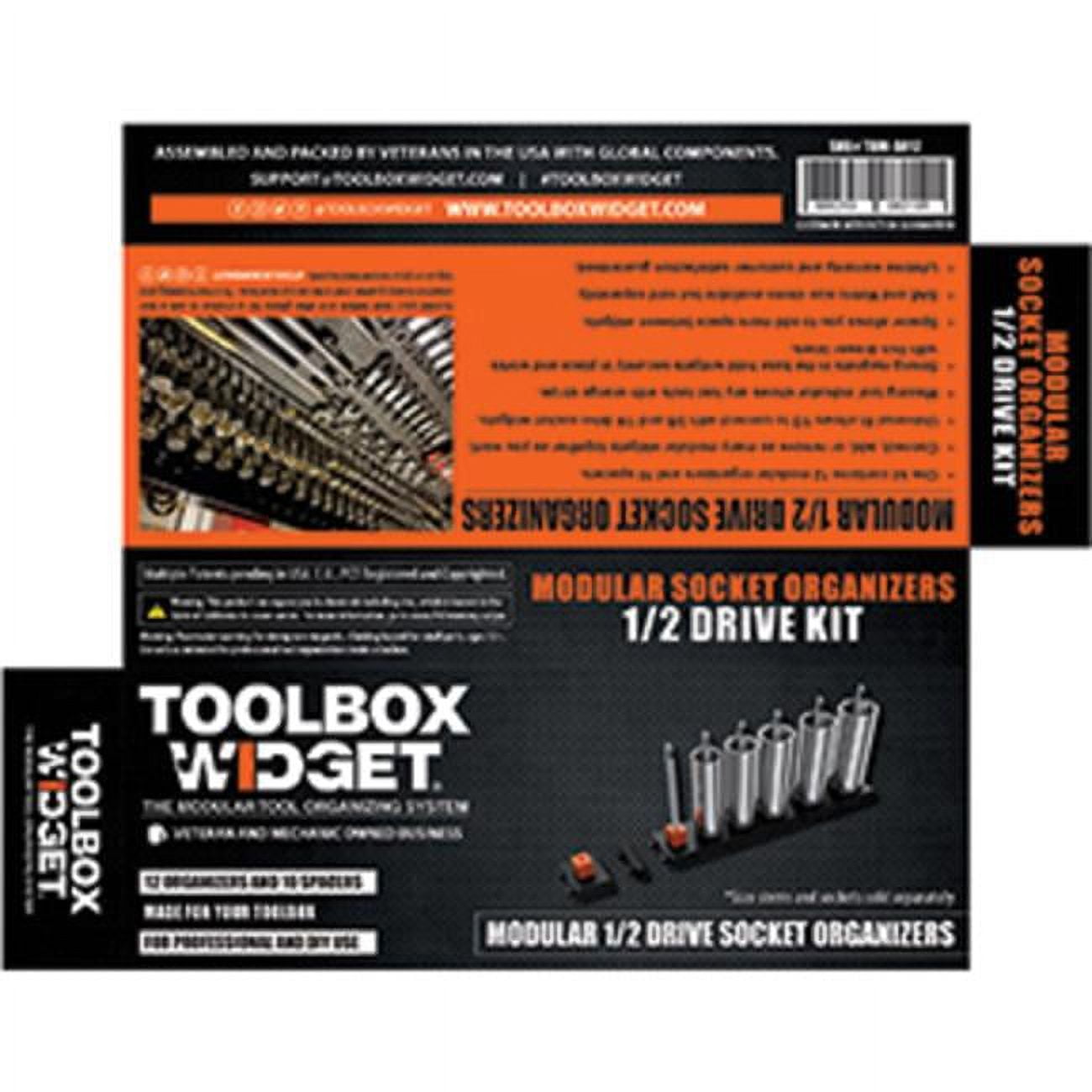Toolbox Widget TBW-SO12 Modular 1/2 Dr Socket Organizers - Walmart.com