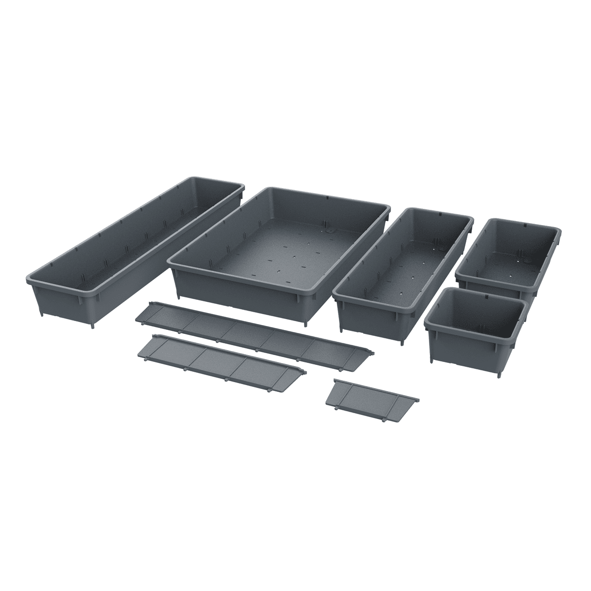 Toolgrid Grey Container Kit with Plastic Holders and Zinc Plated Screws ...