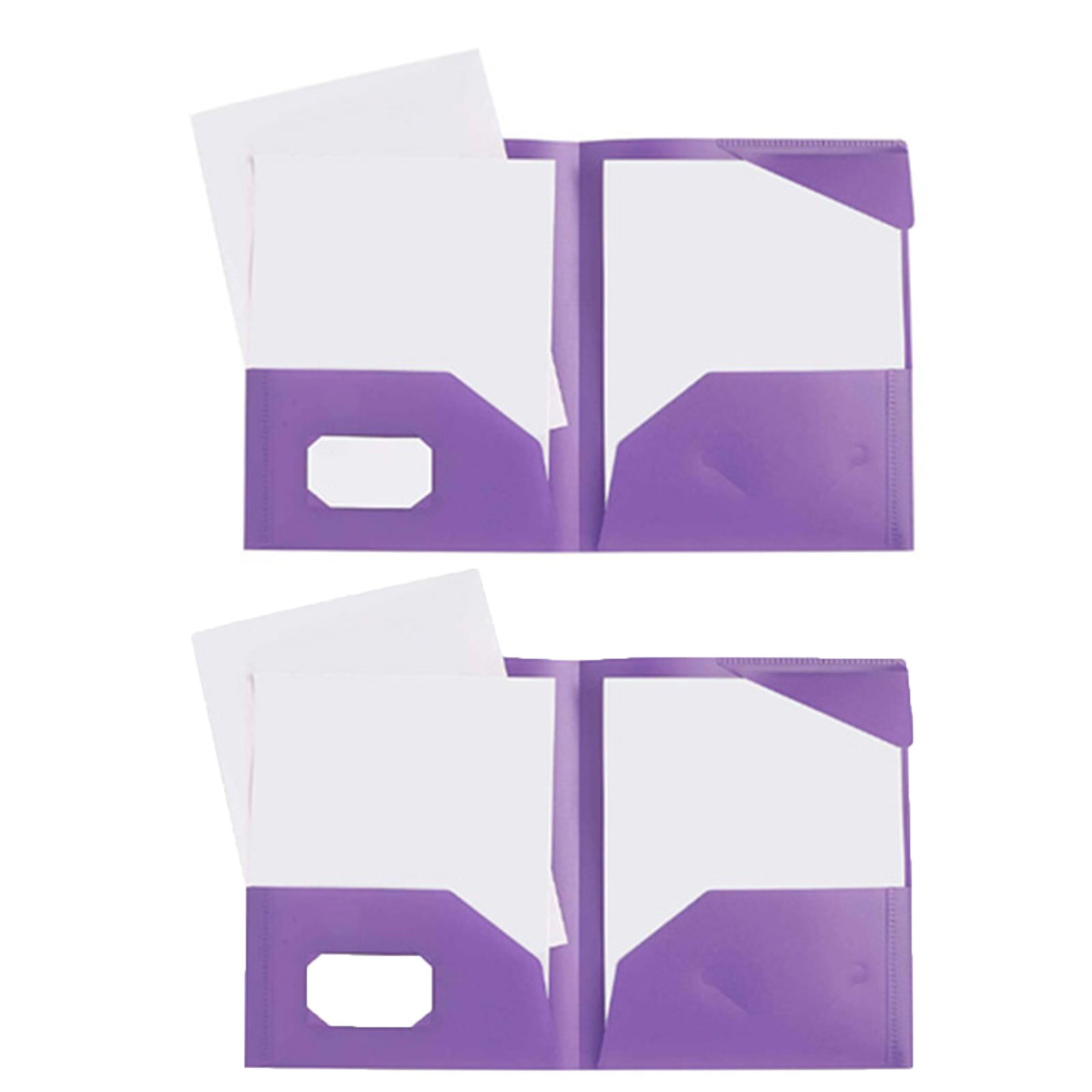 Toolix Clearance! 2Pcs Poly Two Pocket Folder Three Hole Punch Prong ...