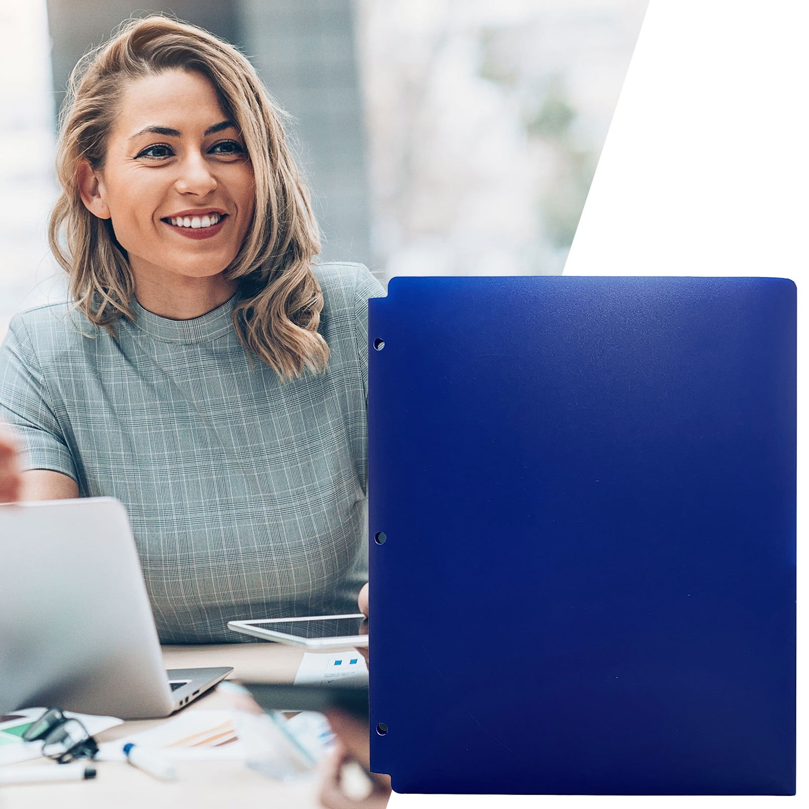 Toolix Clearance! Basics Plastic 3 Hole Punch Folders With 2 Pockets 8. ...